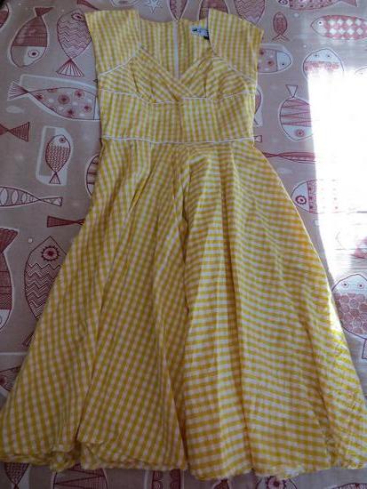 HELL BUNNY Pin-up midi haljina