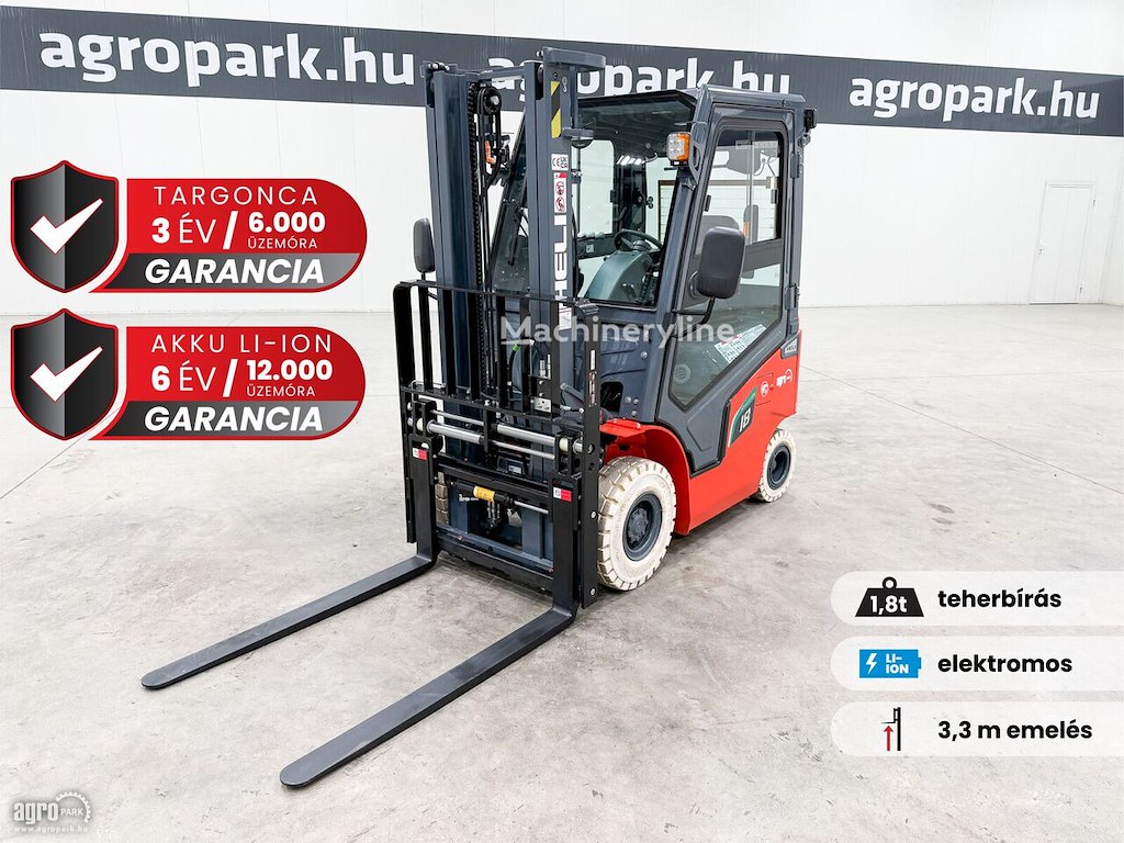 Novi Heli G2-S 1,8-ton Li-ion electric forklift with 3,3-metre lift height električni viljuškar
