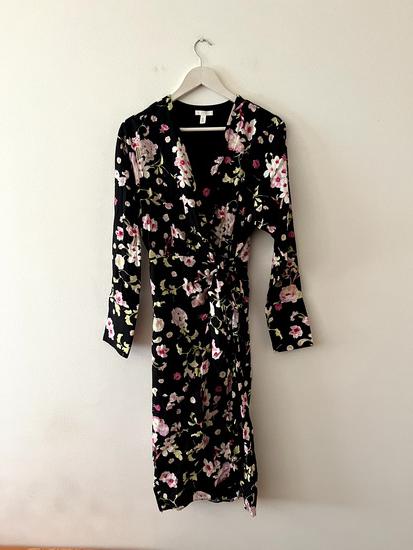 1200H&M midi wrap haljina/košulja dugih rukava, S