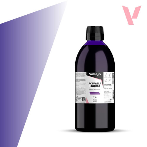 NEW! Vallejo 39310 310 Liquid Watercolor - Violet