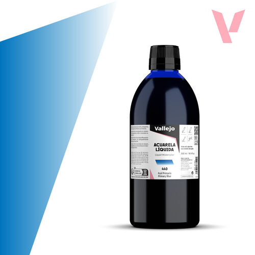 NEW! Vallejo 39440 440 Liquid Watercolor - Primary Blue