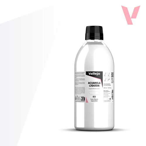 NEW! Vallejo 39823 823 Liquid Watercolor - Super White