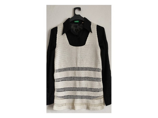 Heklani pamucni prsluk-bluza vel. S/M