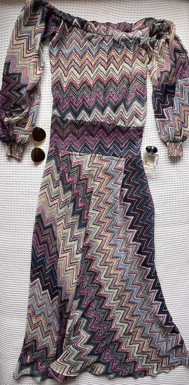 SUZANA PERIC ORIGINAL svilena maxi haljina 42 / S