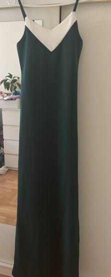 Tamnozelena maxi haljina