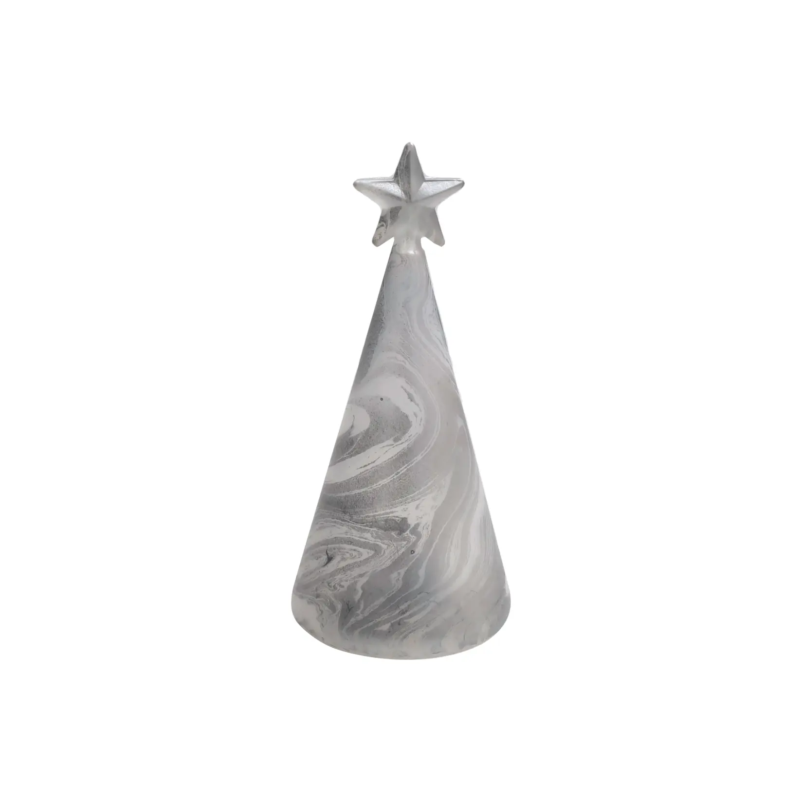Tognana Staklena LED jelka Christmas Dripping, 16 cm, Siva