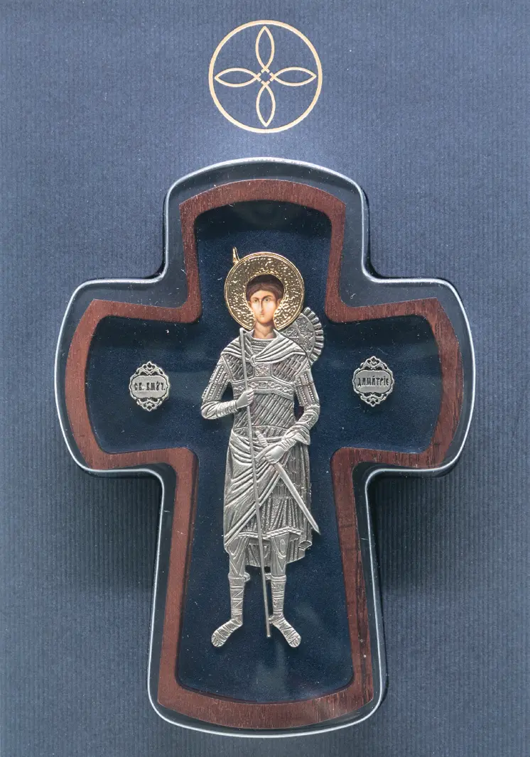 Ikona krst Sveti Dimitrije, 93x150x22mm