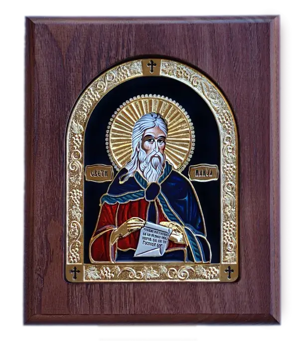 Ikona u drvetu Sveti Prorok Ilija, Pravougaona, 170x205x22mm