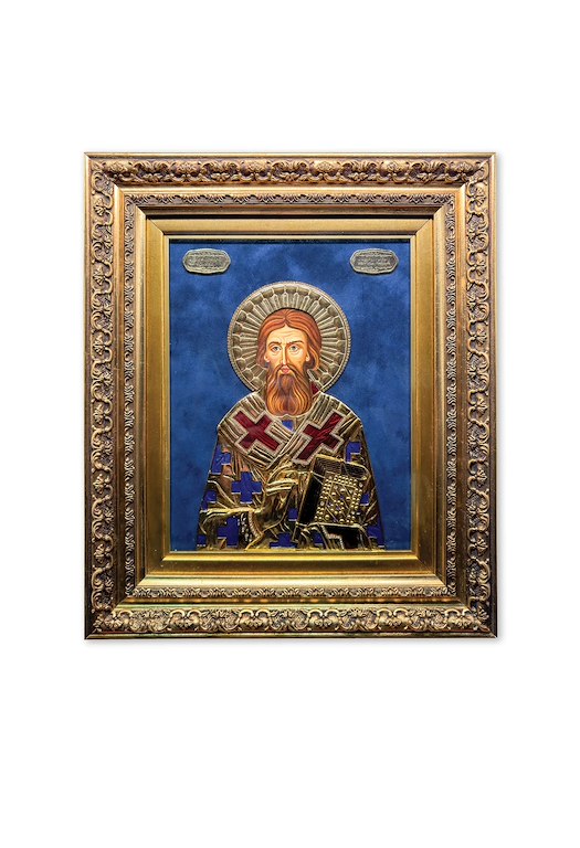 Ikona u ramu Sv. Sava, 425x500x45 mm