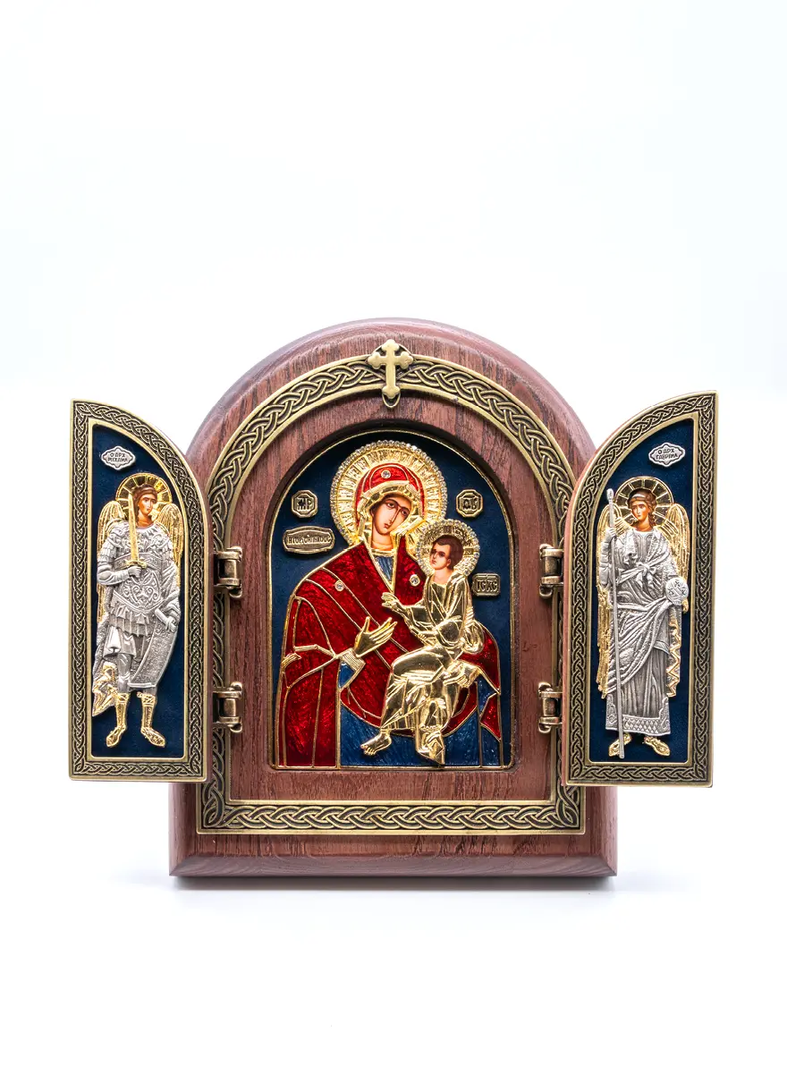Triptih Presveta Bogorodica Brzopomoćnica Gorgoipiko, 220x255x32 mm