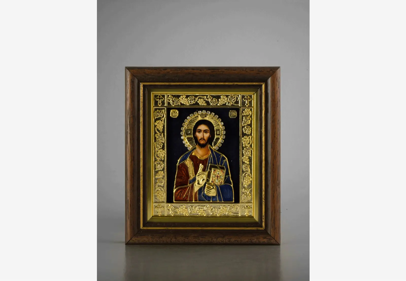 Ikona u ramu Gospod Isus Hristos Pantokrator, 98x118x22mm