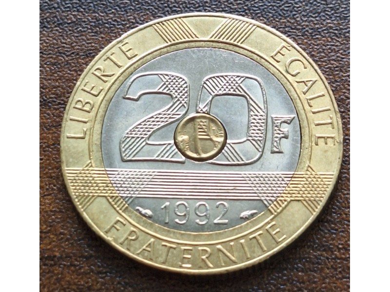 20 Francs 1992 Francuska Trimetal