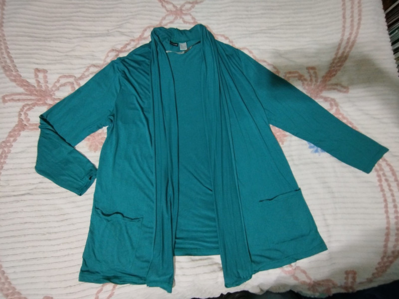 BODY FLIRT® DUŽI TEGLJIVI KARDIGAN kao NOV L-2XL