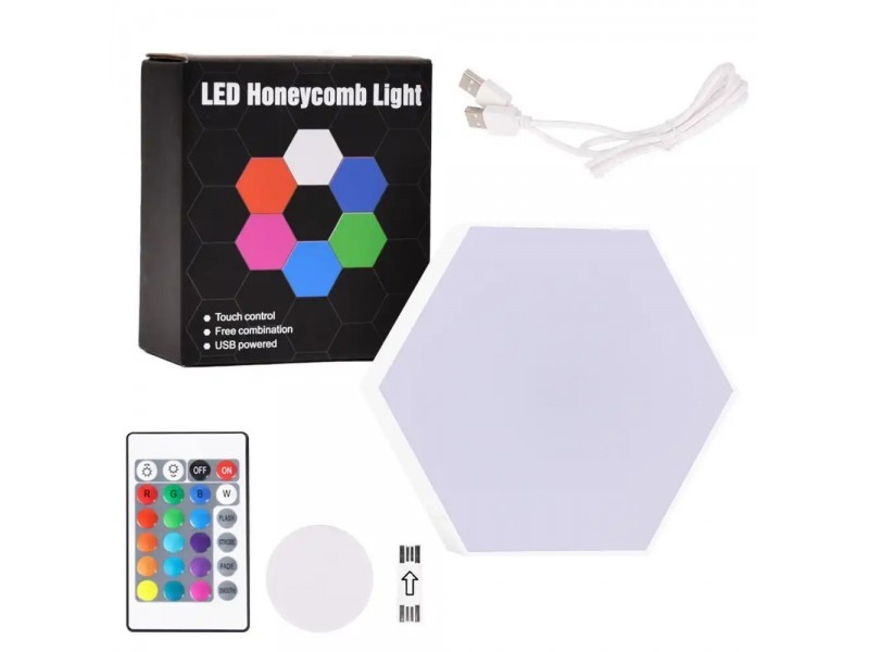 NOVA LED HONEYCOMB HEKSAGON LAMPA RGB + DALJINSKI