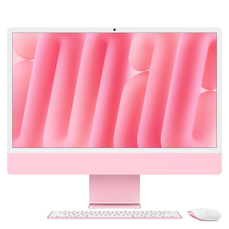 Apple iMac M4 (MWUG3ZE/A) all-in-one 23.5" 4.5K Octa Core Apple M4 16GB 256GB SSD Apple GPU macOS pink
