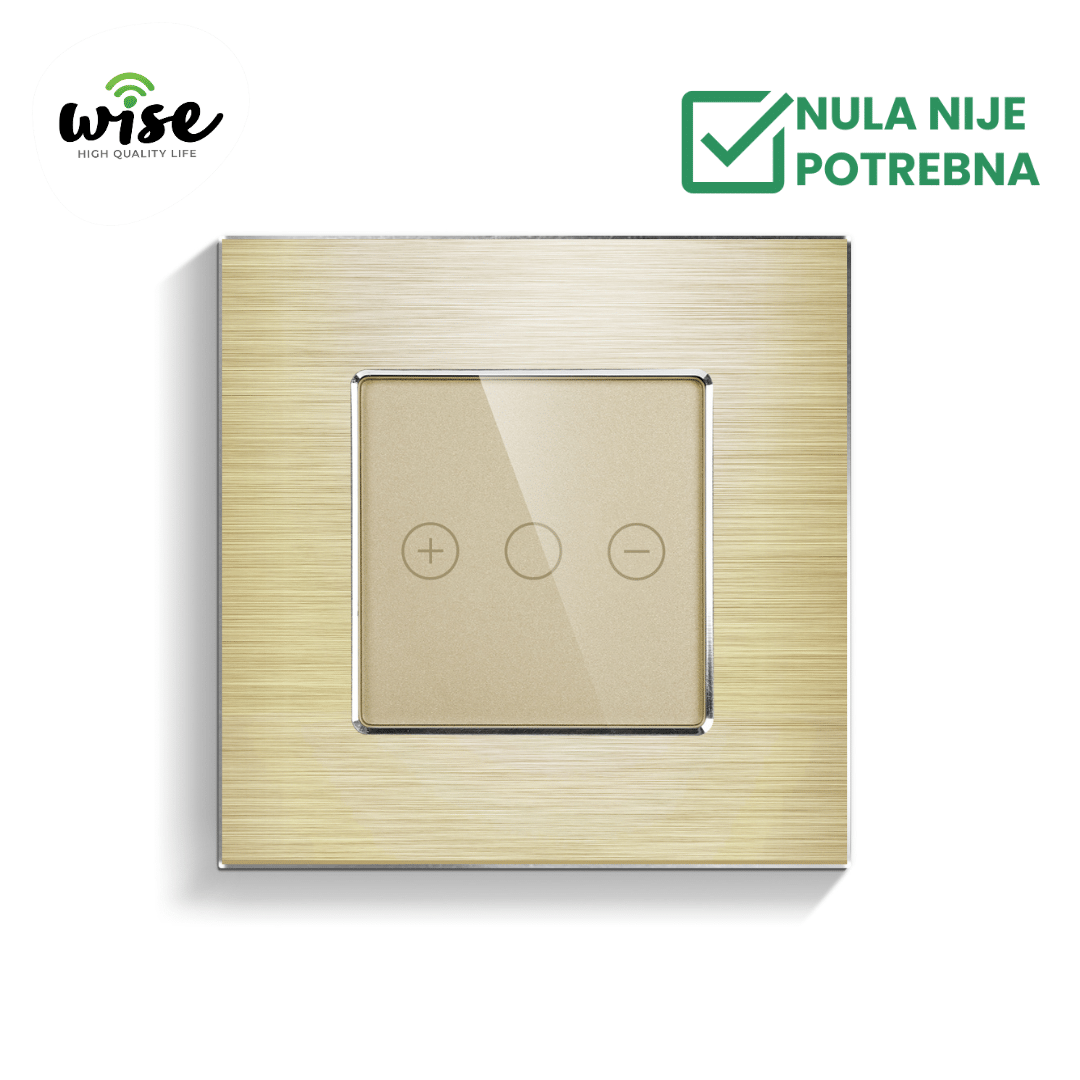 Wise dimer prekidač,
aluminijum krem