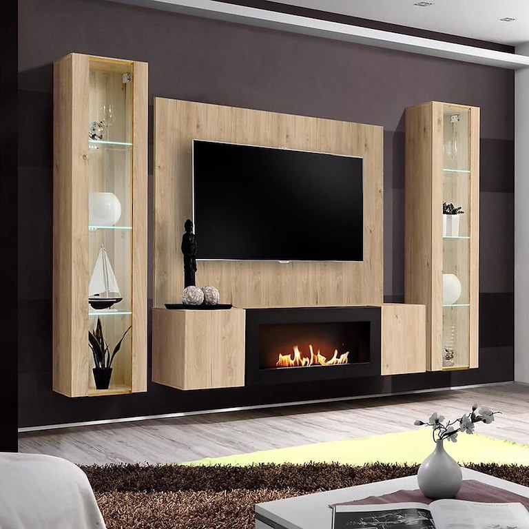 Fly Hj Fy M-P2 hrast regal 240x40x170 cm svetli hrast