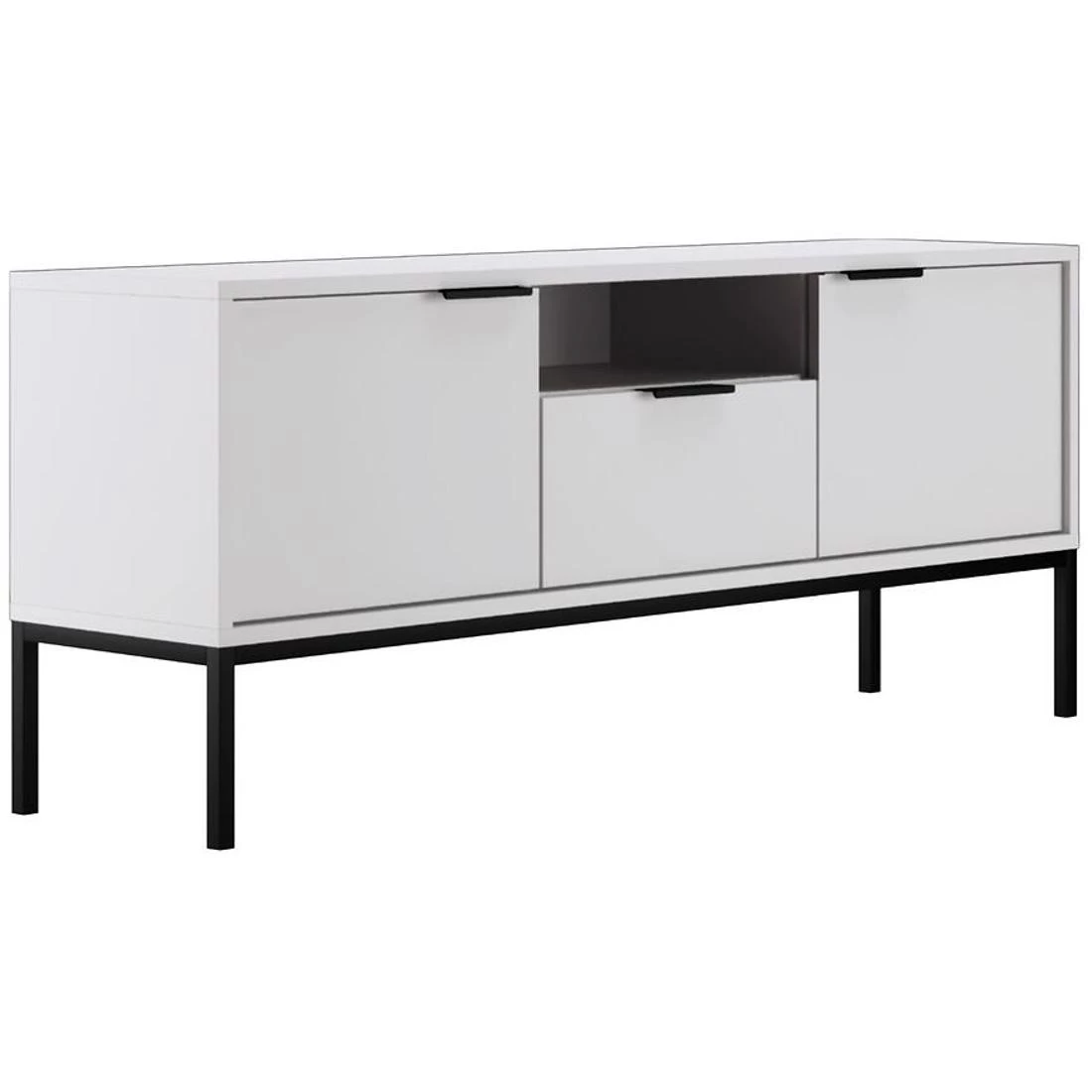 Austin TV ormaric 56,4x33x135 cm bela/crna