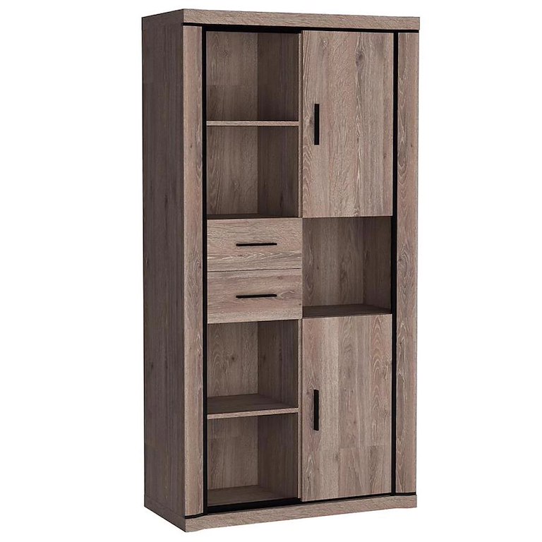 Dallas vitrina 97x42x195 cm Boja hrasta/tartufa