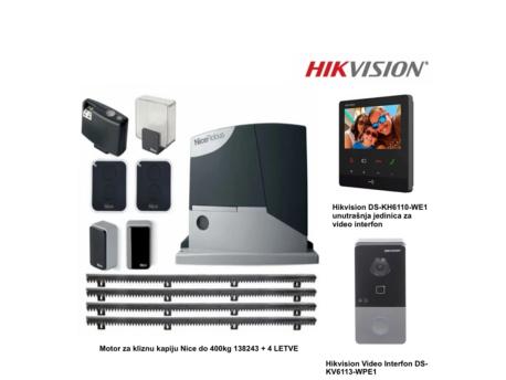 Nice SET RD400 138243 motor za kliznu kapiju do 400 kg sa Hikvision video interfonom