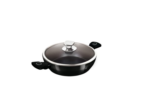KAUFMAX ŠERPA PLITKA SA POKLOPCEM 28CM Black Vantage Collection KM-0162