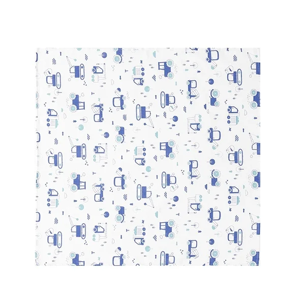 Tetra pelena od muslina 78x78cm Bager bela plava