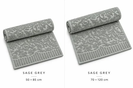 Dekordom peškir floral 70x120 - sage grey ( 026026 )