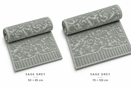 Dekordom peškir floral 50x85 - sage grey ( 026020 )