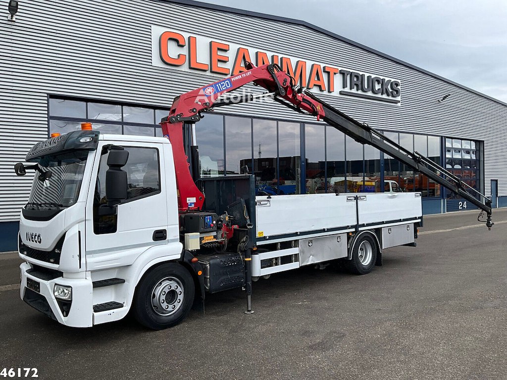 IVECO Eurocargo ML160E25 HMF 11 Tonmeter laadkraan Just 77.658 km! kamion s ravnom platformom