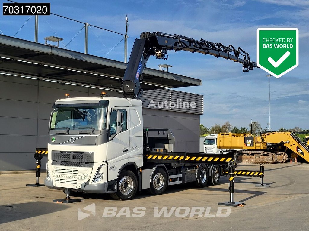 Novi Volvo FH 500 8X2 NEW! HMF 6120 K6 Crane + JIB K5 2.5t Winch Lift+steer kamion s ravnom platformom