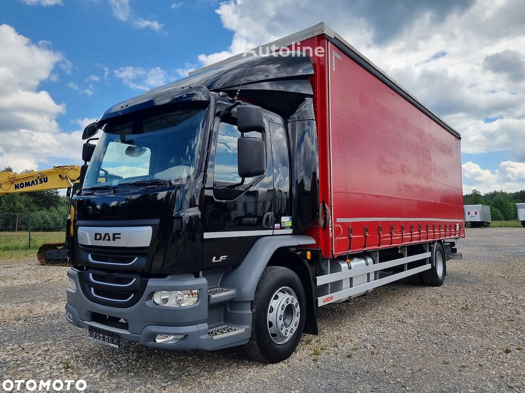 DAF LF 18.260‼18 DMC Skrzynia 20 palet‼8.1 dł Firanka 2 strony‼Tył d kamion sa klizna zavesa cerada