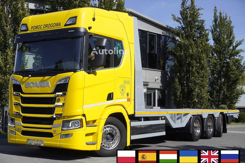 Scania R650 V8 8×4/4 / NEW galvanized Tow truck 955 cm / Retarder / ste autotransporter