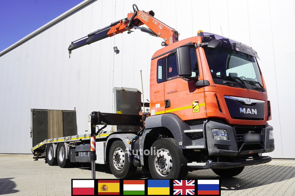 MAN TGS 35.360 E6 8×2 / Fassi F235A.2.22 crane / remote control / To šlep auto