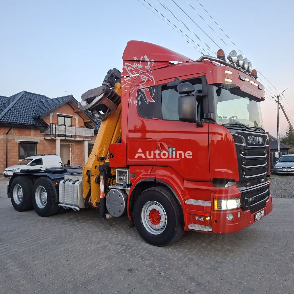 Scania R560 V8 6x4 2014 rok. do drewna drzewa dłużycy lasu hds Epsilon kamion za prevoz drva