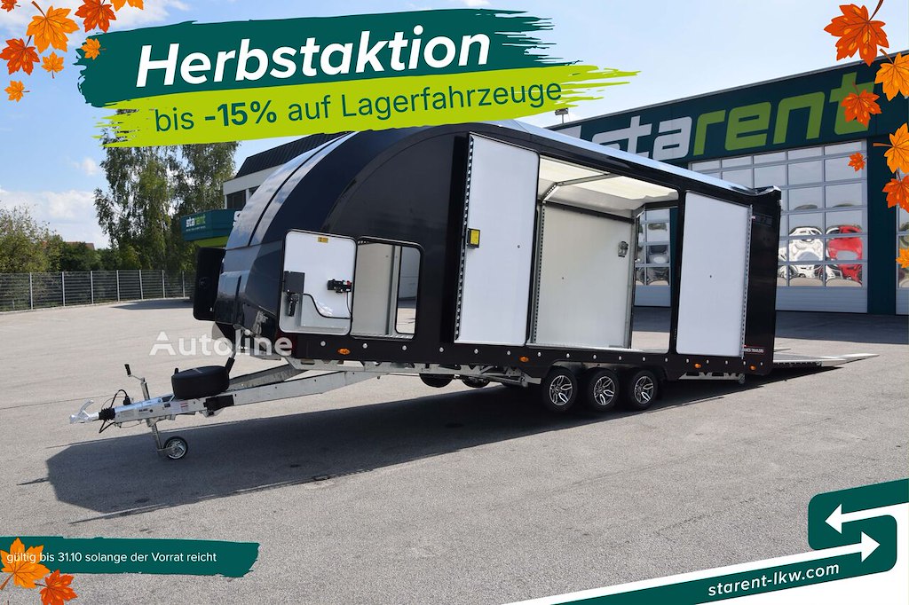 Nova Brian James Race Transporter 7 extra Hoch Solar Kamera 100 km/h MIETE prikolica autotransportera