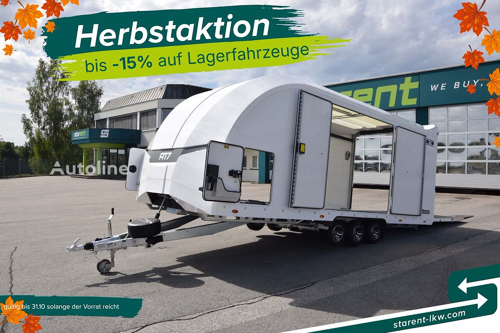 Nova Brian James Race Transporter 7 extra Hoch Solar Kamera 100 km/h MIETE prikolica autotransportera