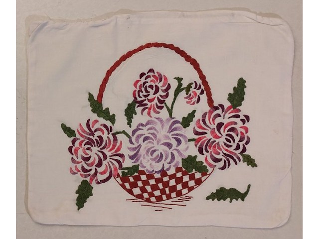 Vezena pamučna jastučnica 42x32 cm (na drikere)