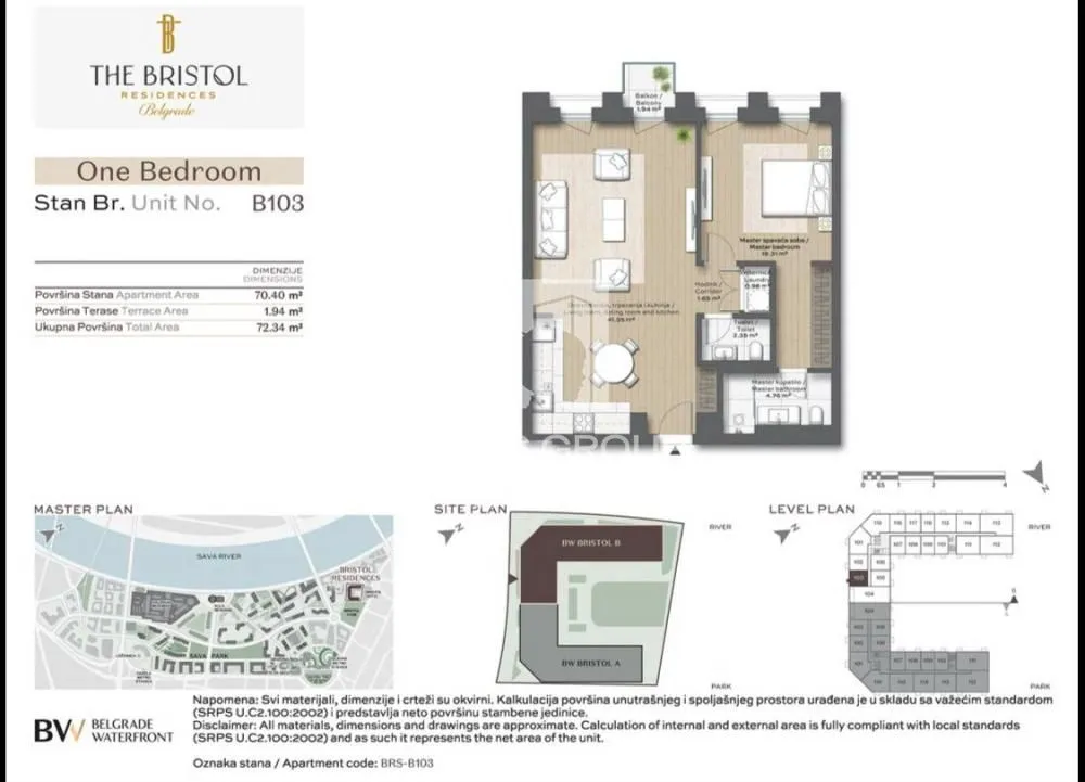 Prodaja, dvosoban stan, 72m², Savski Venac, Beograd