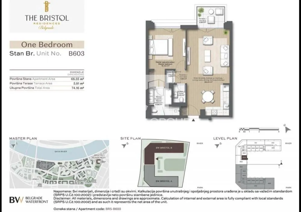 Prodaja, dvosoban stan, 74m², Savski Venac, Beograd