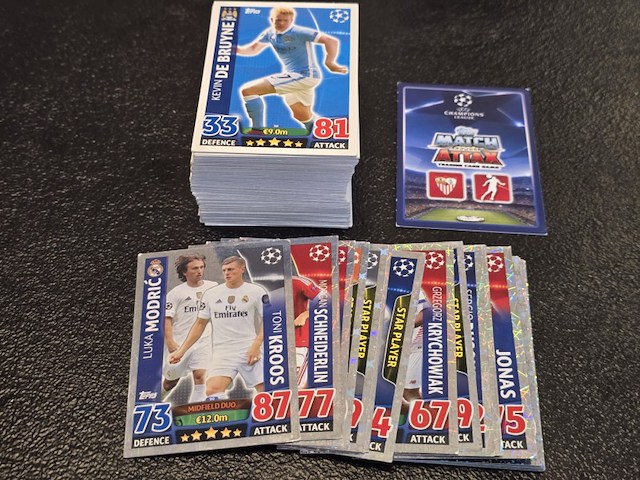 123 Kartice Match Attax CL 2015 2016