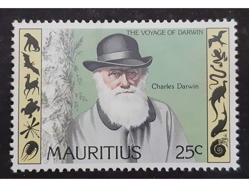 Marka 2727 Mauritius 1982g Čarls Darvin cisto