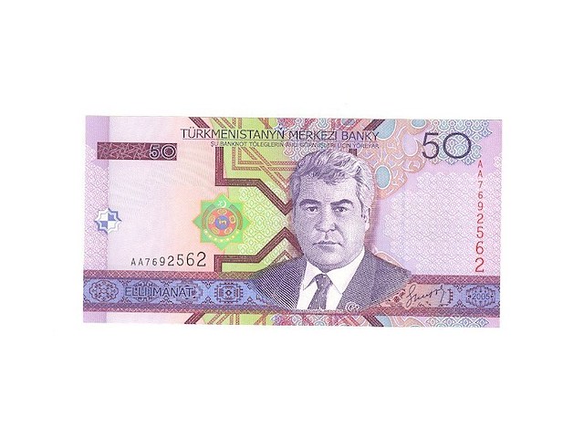 50 manat,Turkmenistanm,2005,unc.