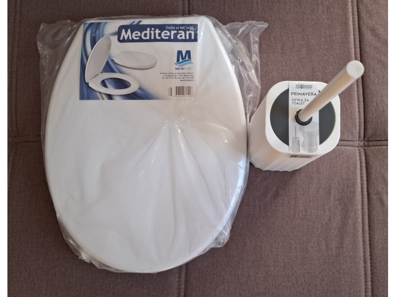 WC set: daska i četka, beli
