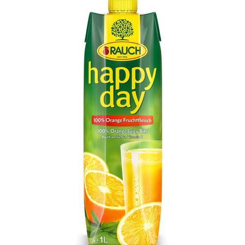 Happy Day 100% sok od pomorandže sa pulpom 1 l, XXL pakovanje 12 kom