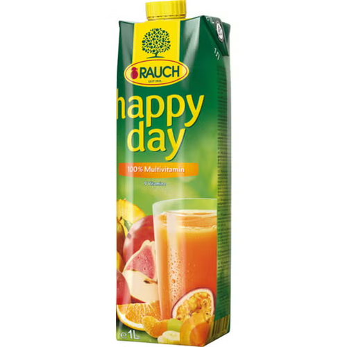 Happy Day 100% multivitamin sok 1 l, XXL pakovanje 12 kom