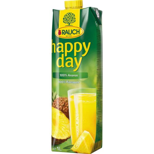 Happy Day 100% sok od ananasa 1 l, XXL pakovanje 12 kom