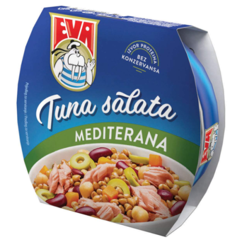 Eva tuna salata Mediterana sa povrćem i maslinovim uljem 160 g