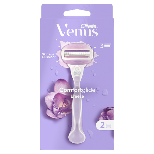Gillette Venus ComfortGlide Breeze ženski brijač sa ugrađenim gel trakama i 2 glave