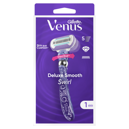 Gillette Venus Deluxe Smooth Swirl ženski brijač sa 1 glavom
