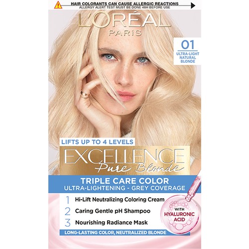 L'Oréal Paris Excellence Pure Blonde farba za kosu 01 Ultra svetla prirodno plava
